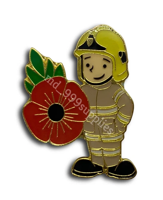 FIREMAN FIRELADY FIRE officer Flower Badge £5.99 - PicClick UK