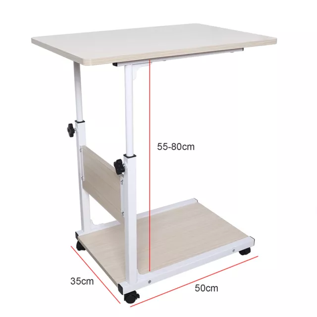 BEISTELLTISCH BETT LAPTOPTISCH Computertisch Höhenverstellbar mit ...