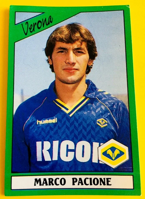 MARCO PACIONE - VERONA figurina nr. 296 CALCIATORI Panini 1987-88 NEW ...