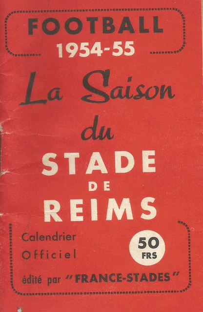 ANCIEN CARNET DES supporters du Stade de Reims - Saison de football 1954 - 1955. EUR 29,90 ...