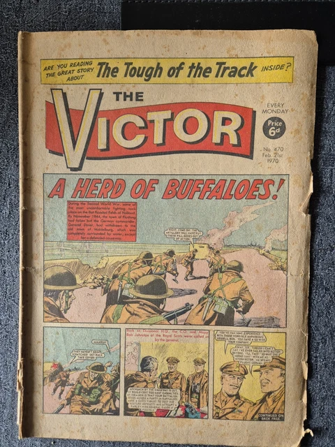 THE VICTOR COMIC old vintage WAR MAGAZINE 1970s boys 21 feb 1970 NO 470 ...