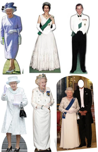 REINA ISABEL II Silueta de Cartón Platino Jubilee Real Figura Pie ...