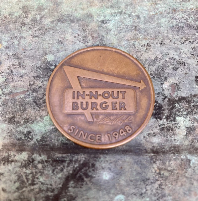 IN-N-OUT BURGER INO 30th Anniversary Commemorative 1978 Burger Coin £97 ...