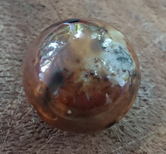 ANCIEN MARBRE KERAMIKMURMEL Clicker Schusser Benington Braun 2,7 CM 24g ...