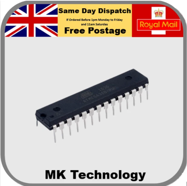ATMEGA328P-U WITH ARDUINO UNO Bootloader £6.99 - PicClick UK