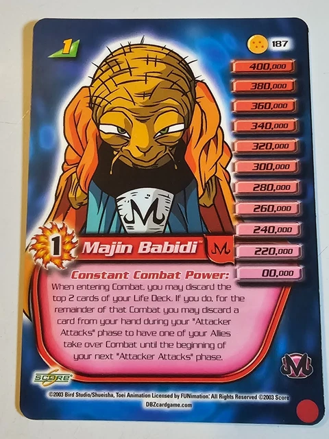 MAJIN BABIDI 2003 score illimité Dragon Ball Z DBZ TCG #187 EUR 11,20 ...