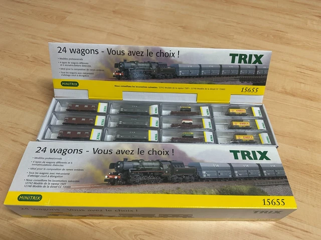 MINITRIX 15655 - Güterwagen-Set, 24-teilig, SNCF+SNCB, Ep. III - NEU ...