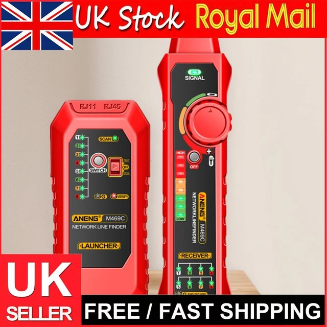 LAN CABLE TESTER RJ45 RJ11 Anti-Interference Network Cable Tester with ...