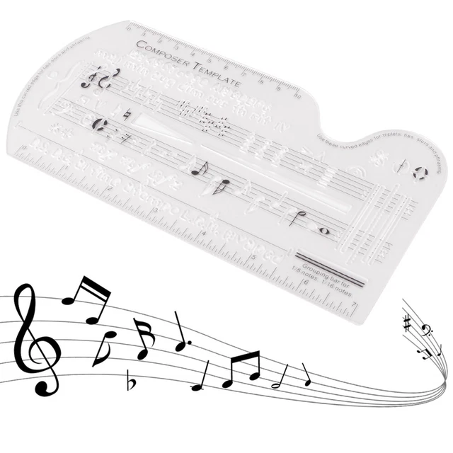 COMPOSING TEMPLATE STENCIL Composer Number Symbols Notation Manuscript ...