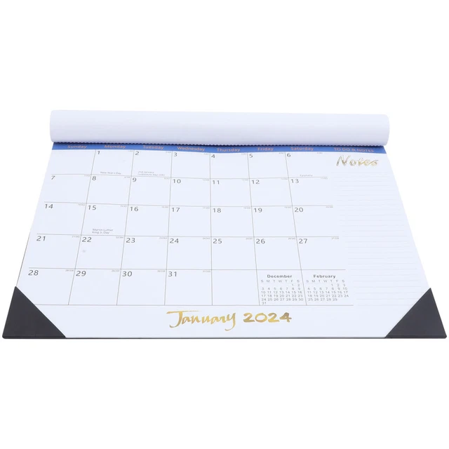 DECORATIVE PORTABLE PAPER Hanging Calendar 2023-2024 for Schedule Home ...