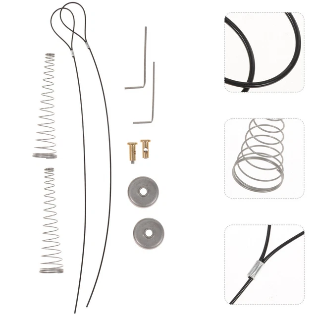 2 SETS LATCHES Gate Spring Cable Pull Fence Lock Door Locks Home ...