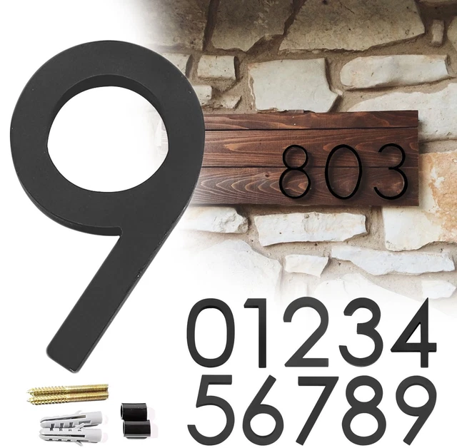 MODERN HOUSE NUMBERS Garden Door Number with Nail Kit 6