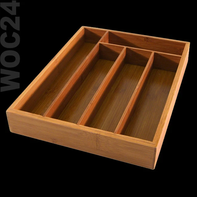 BESTECKEINSATZ BESTECKKASTEN BAMBUS HOLZ Schubladeneinsatz Besteckhalter EUR 19,95 - PicClick DE