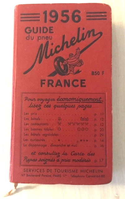 GUIDE ROUGE MICHELIN FRANCE 1956 - Collection - RARE EUR 53,90 ...