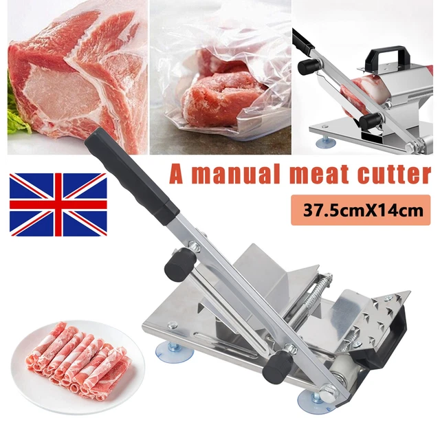 MANUAL MEAT CUTTER Frozen Beef Lamb Mutton Roll Food Sheet Slicer ...