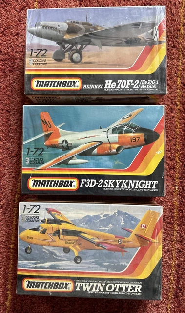 MATCHBOX LOT DE 3 - HEINKEL HE 70F-2 / TWIN OTTER / F3D-2 Skyknight 1/ ...
