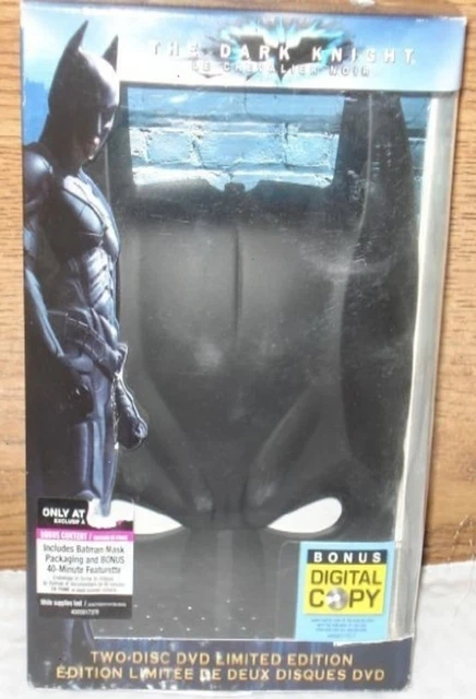 THE DARK KNIGHT two disc DVD Bat Mask Case (DVD) Gary Oldman Aaron ...