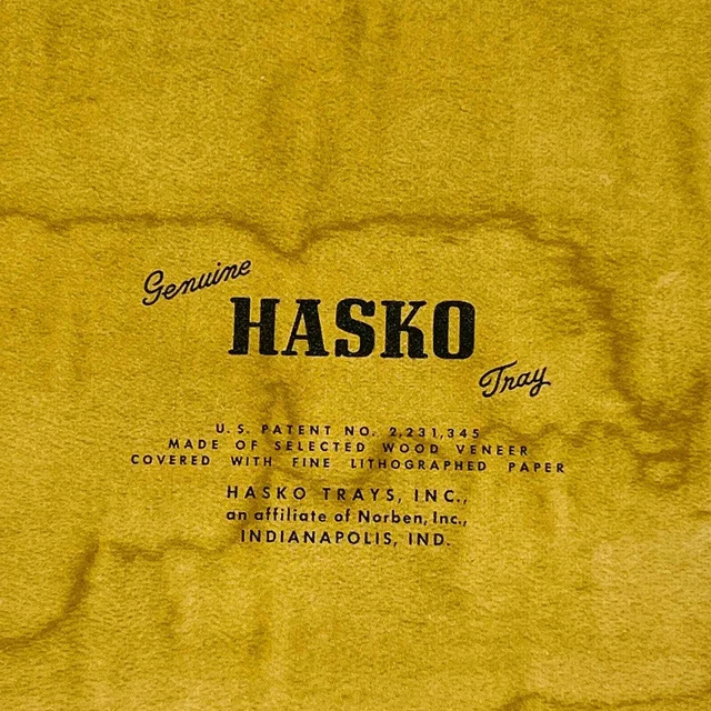 VINTAGE MID-CENTURY HASKO Haskelite Buffet Lap Trays Haskamo Flying ...