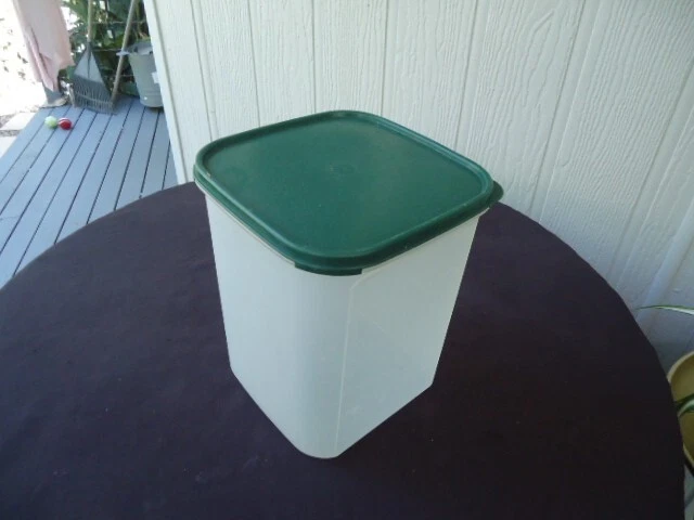 TUPPERWARE MODULAR mates green lid canister 5.5 lt canister container ...