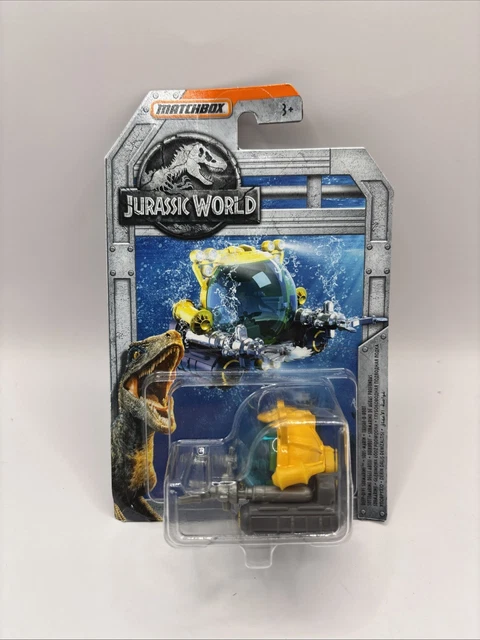 JURASSIC WORLD DEEP-DIVE Submarine Matchbox 2017 Mattel Toy Vehicle £15 ...