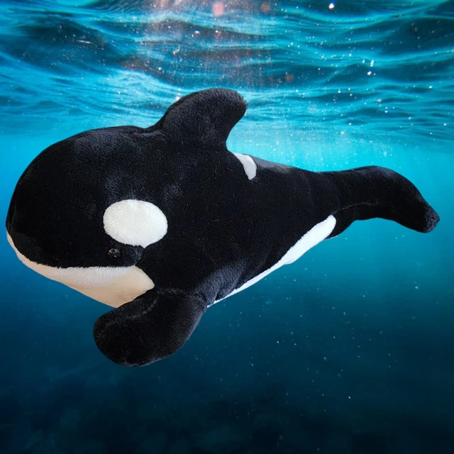 SEA WORLD ORCA Shamu Killer Whale Plush 10" 1989 Stuffed Animal Toy Pre ...