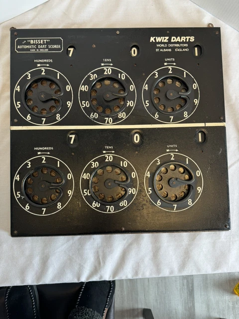 VINTAGE BISSET AUTOMATIC Dart Darts Scorer Scoreboard Metal $310.00 ...