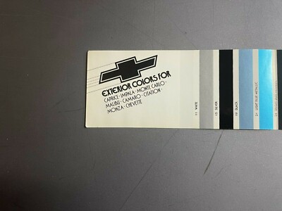 1960 CHEVROLET COLOR chart Showroom ventes dossier/Brochure RARE ...