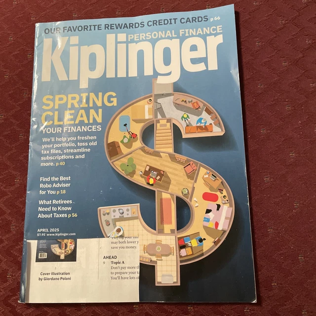 KIPLINGER PERSONAL FINANCE MAGAZINE April 2025 Issue Label Cut £6.27 ...