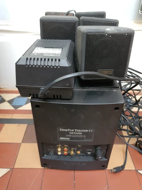 CAMBRIDGE SOUNDWORKS DTT2200 5.1 Desktop Theatre PC Speaker Set ...