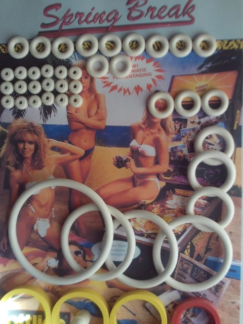 FLIPPER-GOTTLIEB-SPRING BREAK-KIT ELASTIQUES-DOIGT De Flipper Jaune EUR ...