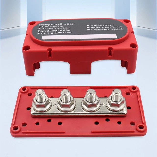 HEAVY DUTY BUS Bar Power Distribution Box Terminal Block M8 300A Busbar ...