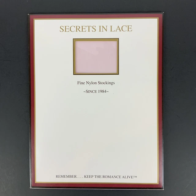 SECRETS IN LACE Thigh High Stockings Petite Pink Nylon Euro Heel Ultra ...