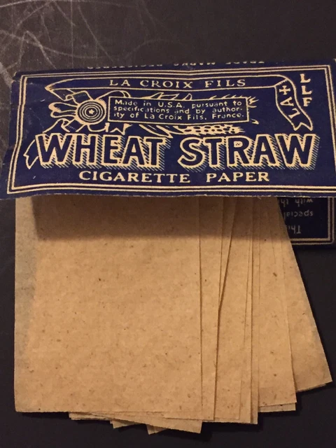 VINTAGE CIGARETTE PAPER Wheat Straw La Croix Fils Tobacco Rolling ...