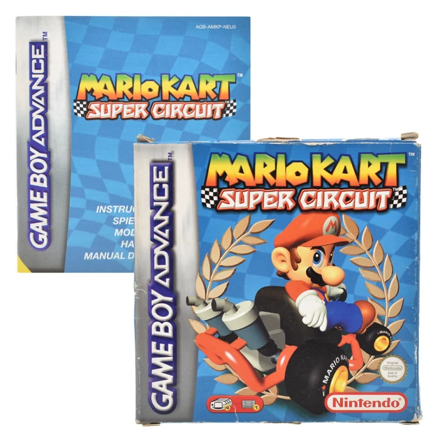 NINTENDO GAME BOY Advanced Mario Kart Super Circuit Box & Manual No ...