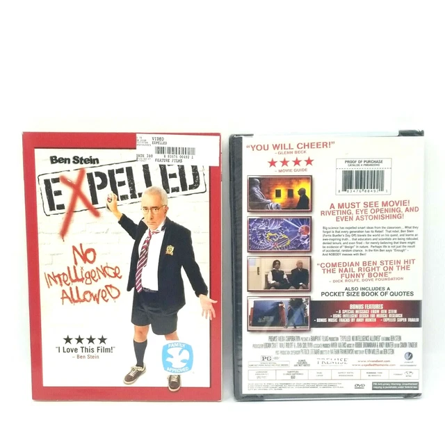 EXPELLED: NO INTELLIGENCE Allowed (DVD, 2008) W/ Slip Cover Ben Stein ...