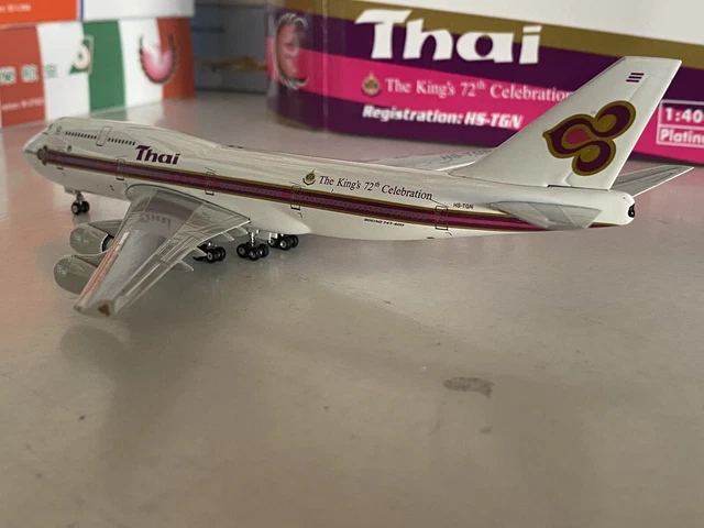 PHOENIX MODELS THAI Airways Boeing 747-400 1:400 HS-TGN PH4THA664 Kings 72nd EUR 82,31 - PicClick FR
