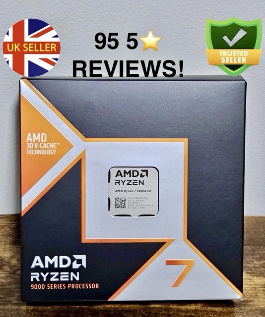 AMD RYZEN 7 9800X3D 8 Core AM5 CPU Processor, New Sealed, IN HAND, Fast ...