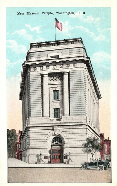VINTAGE POSTCARD 1920'S New Masonic Temple Washington DC W.B. Garrison ...