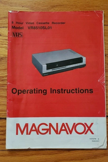 VINTAGE MAGNAVOX VHS Operating Instructions Model VR8510SL01 £3.06 ...