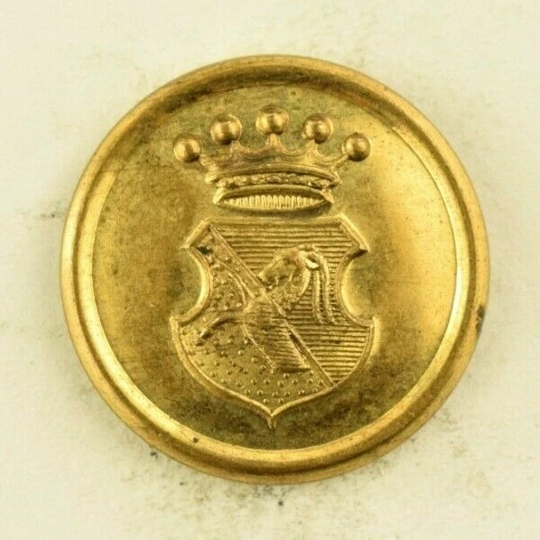 1810S-50S LIVERY CROWN Shield with Goat Ram Uniform Button Original ...