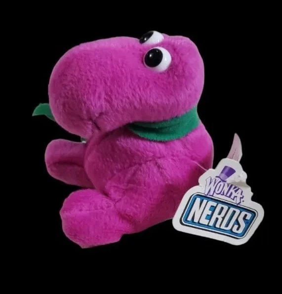 VTG WILLY WONKA Brands Nerds Candy Plush 3” Stuffed Animal Toy Pink ...