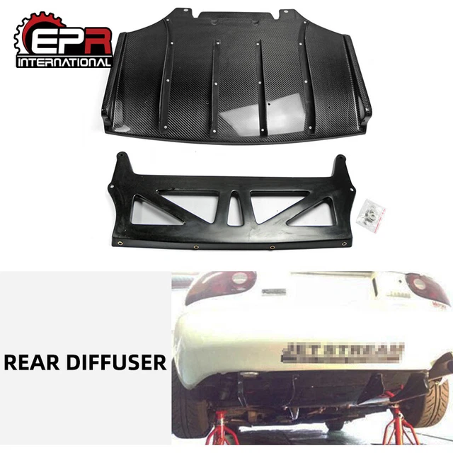 FOR MAZDA MX5 NA Miata Roadster JS-Style Carbon Fiber Rear Diffuser Lip ...