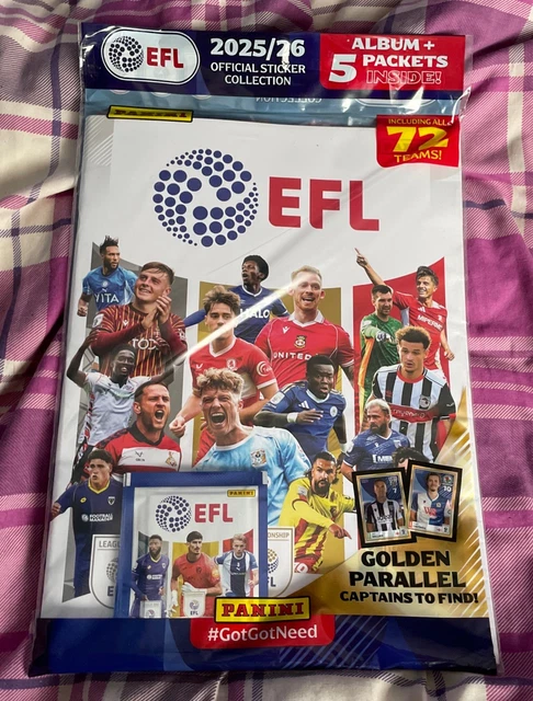 PANINI EFL 2026 Sticker Collection Starter Pack New + Official Sticker ...