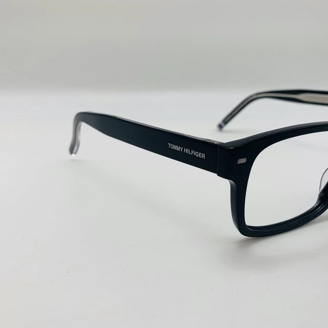 TOMMY HILFIGER EYEGLASSES BLACK SQUARE glasses frame MOD: TH SUN RX46 ...