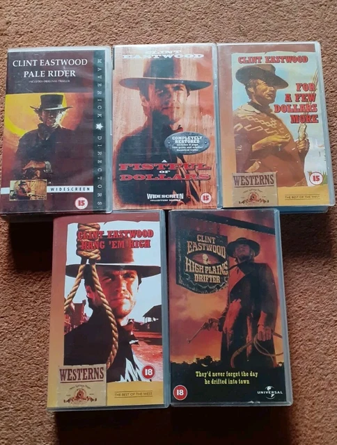 5 VHS VIDEOS Clint Eastwood Westerns £2.00 - PicClick UK