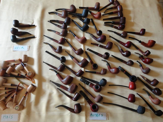 LOT DE 129 pipes d'occasion des années 50 aux années 2000. différentes ...