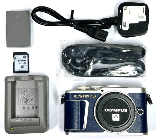 OLYMPUS PEN E-PL9 Denim Blue (Body Only) **448 shots** Mint/Boxed ...