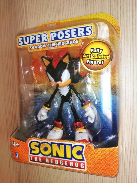 SHADOW THE HEDGEHOG SUPER POSERS Action Figure 7" Jazwares Sonic SEGA ...