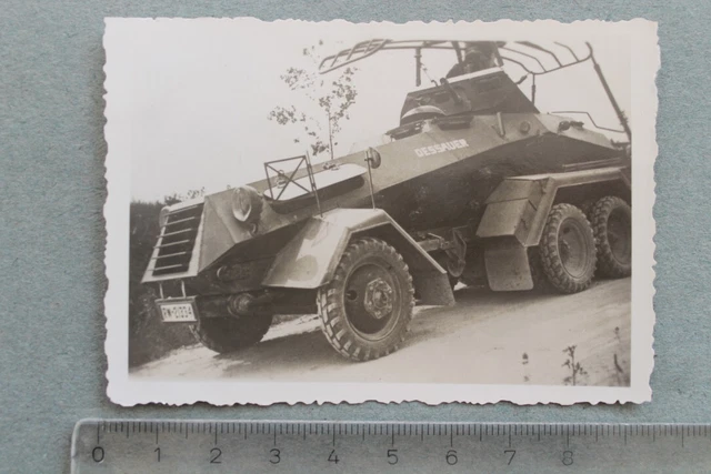 FOTO PHOTO JV WW2 Panzer tank Panzerspähwagen SDKZF 6-Rad Schutzbügel ...