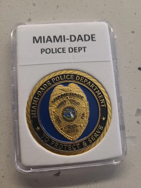 MIAMI-DADE POLICE DEPARTMENT GOLD PLATED FINISH Police Challenge Coin ...